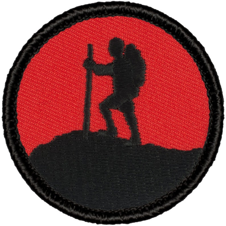 Red & Black Mountaineer Patch - 2 Inch Diameter Embroidered Patch - Etsy