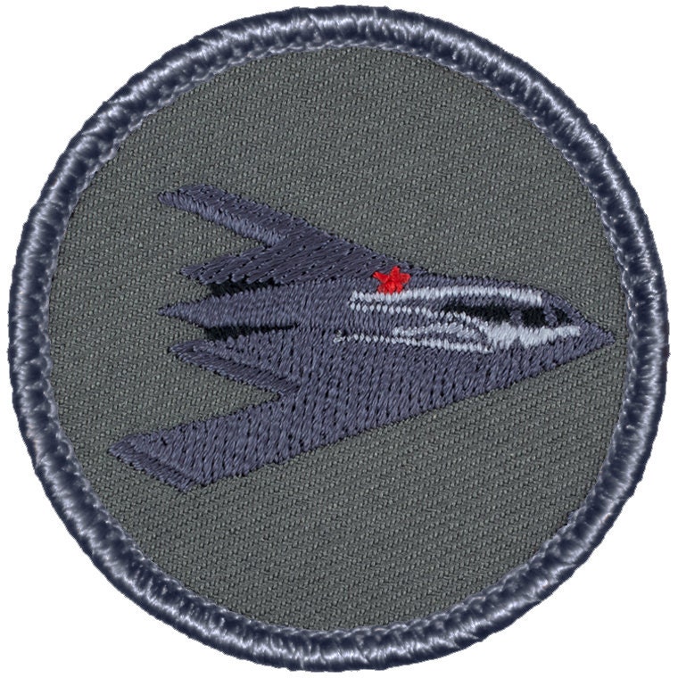 Stealth Bomber Patch(grey) (319A) 2 Inch Diameter Embroidered Patch - Etsy