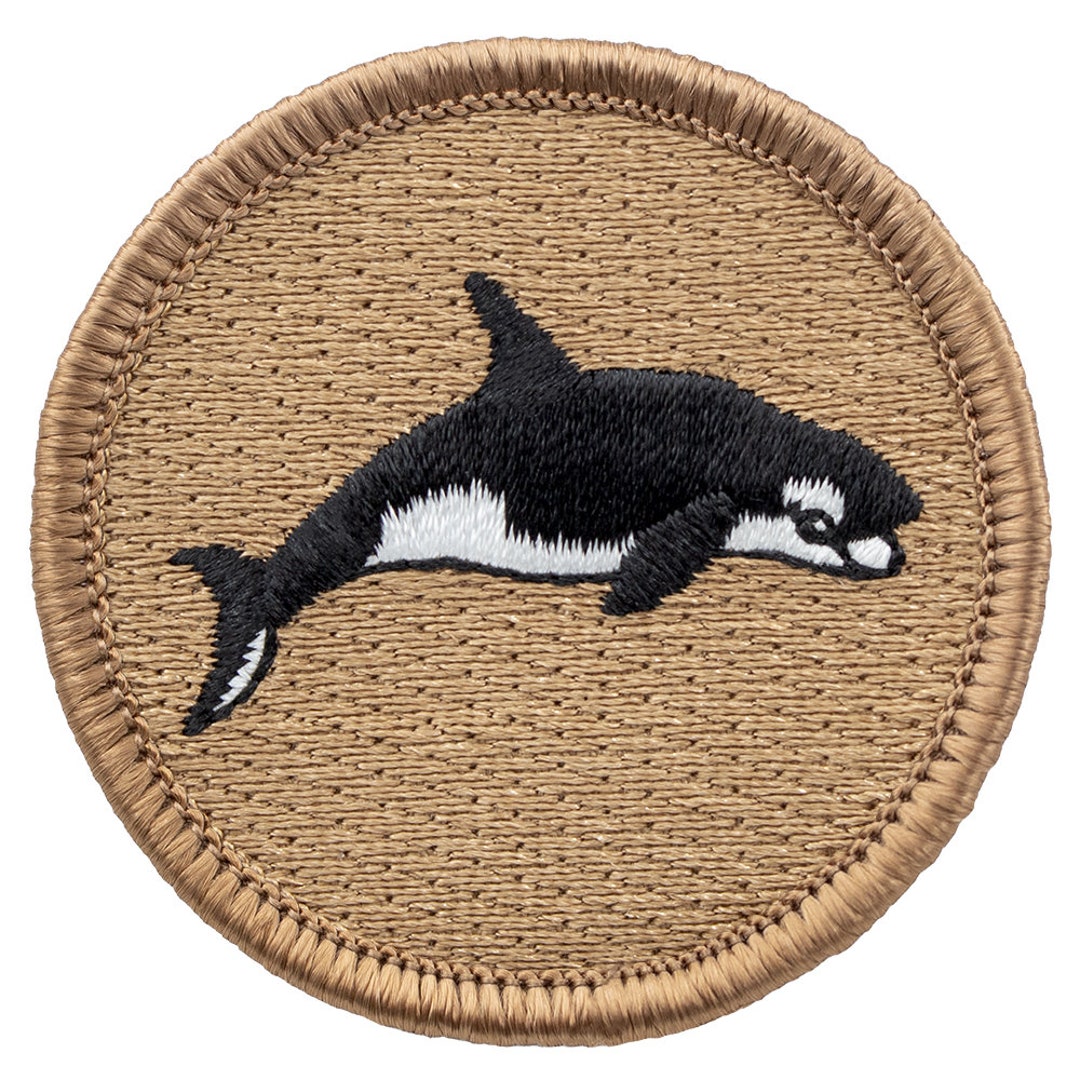 Killer Whale Patch – 2 Inch Diameter Embroidered Patch - Etsy