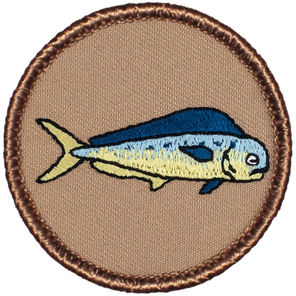 Mahi Mahi Patch 071 2 Inch Diameter Embroidered Patch | Etsy