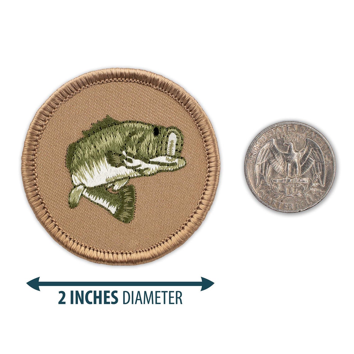 Large-mouthed Bass Patch - 2 Inch Diameter Embroidered Patch - Etsy