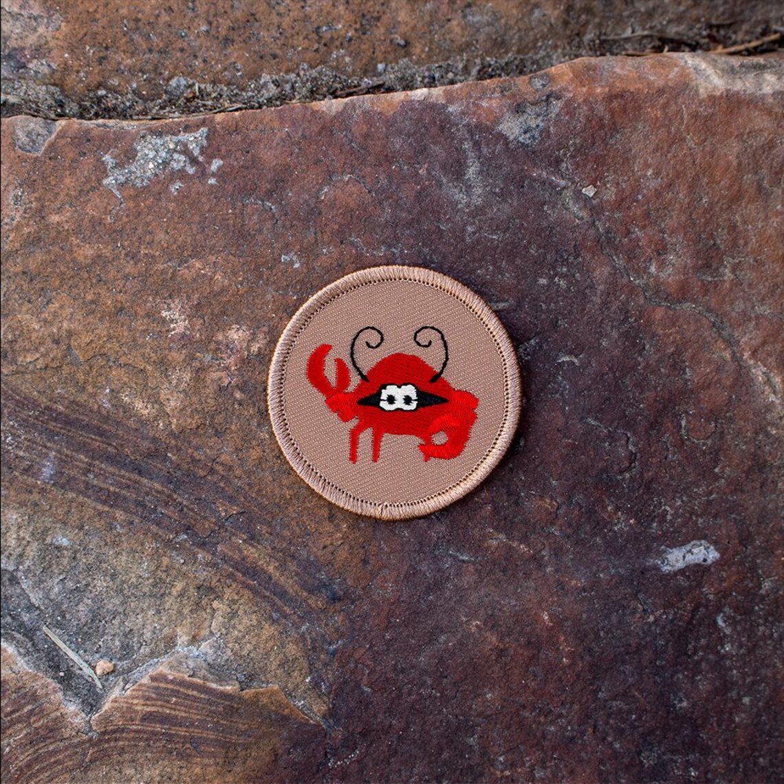 Crab Patch (030) - 2 Inch Diameter Embroidered Patch - Etsy
