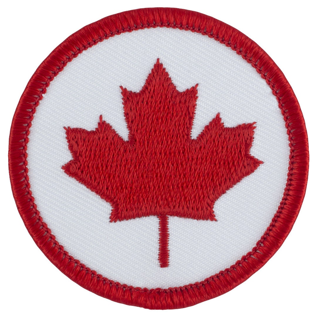 Canadian Maple Leaf Patch 2 Inch Diameter Embroidered Patch - Etsy