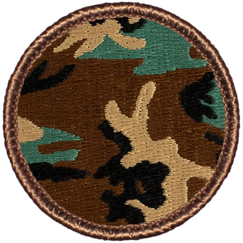 Camouflage Patch 2 Inch Diameter Embroidered Patch - Etsy