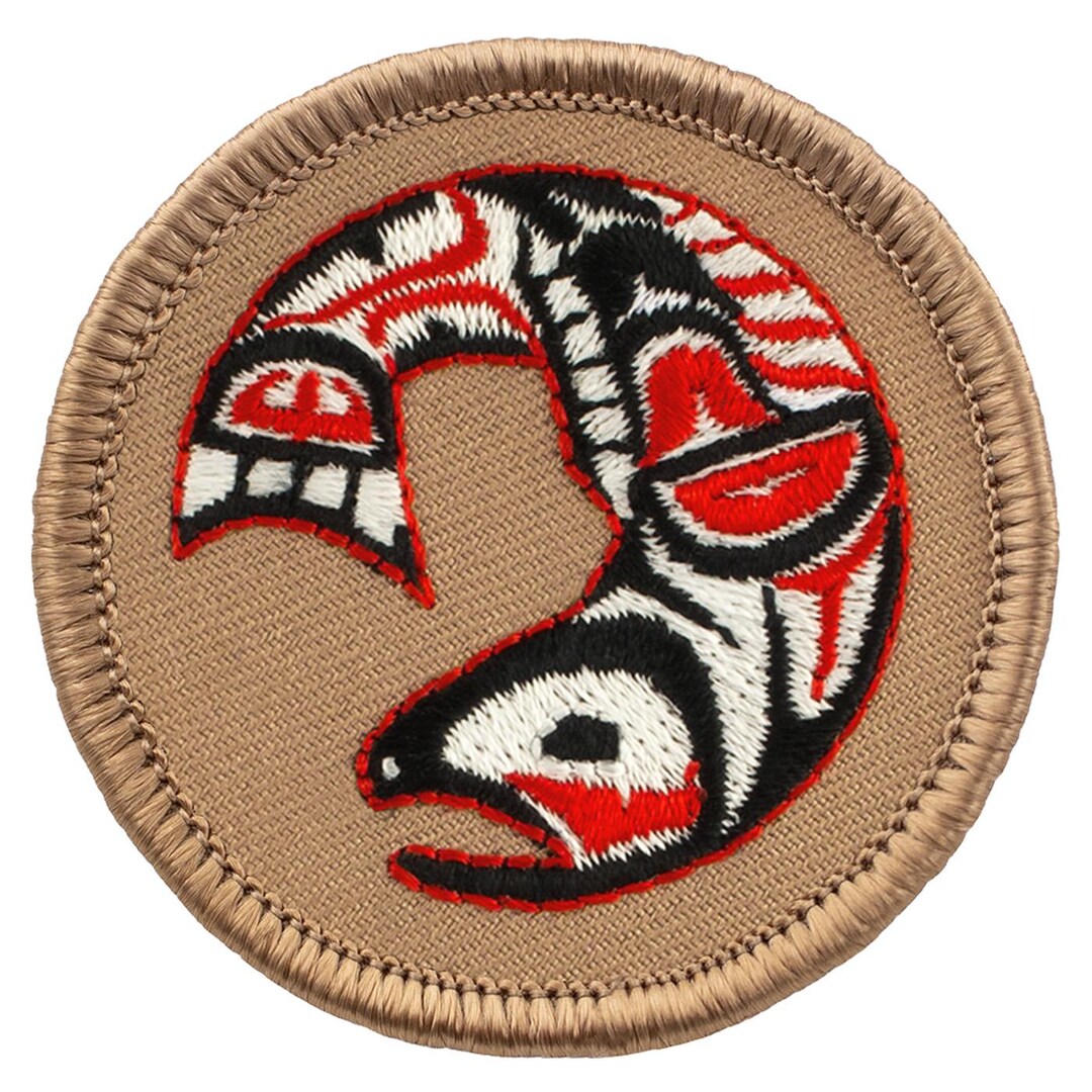 Northwest Salmon Patch (225) 2 Inch Diameter Embroidered Patch - Etsy
