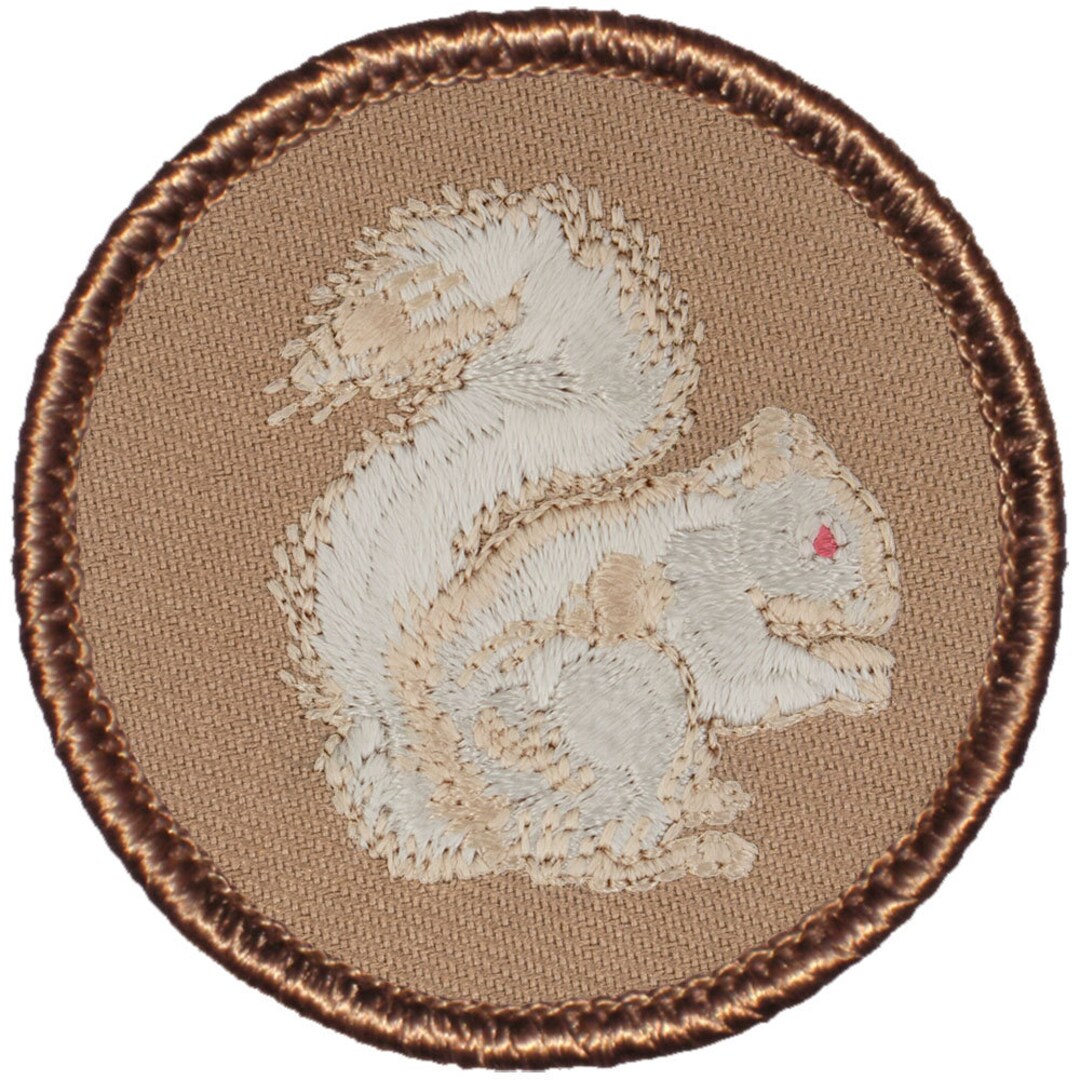 Albino Squirrel Patch (212C) 2 Inch Diameter Embroidered Patch - Etsy