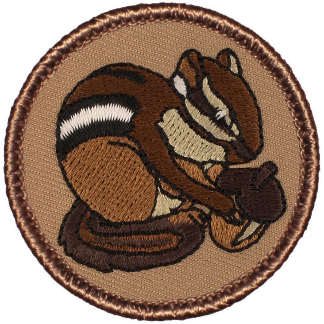Chipmunk Patch 2 Inch Diameter Embroidered Patch - Etsy
