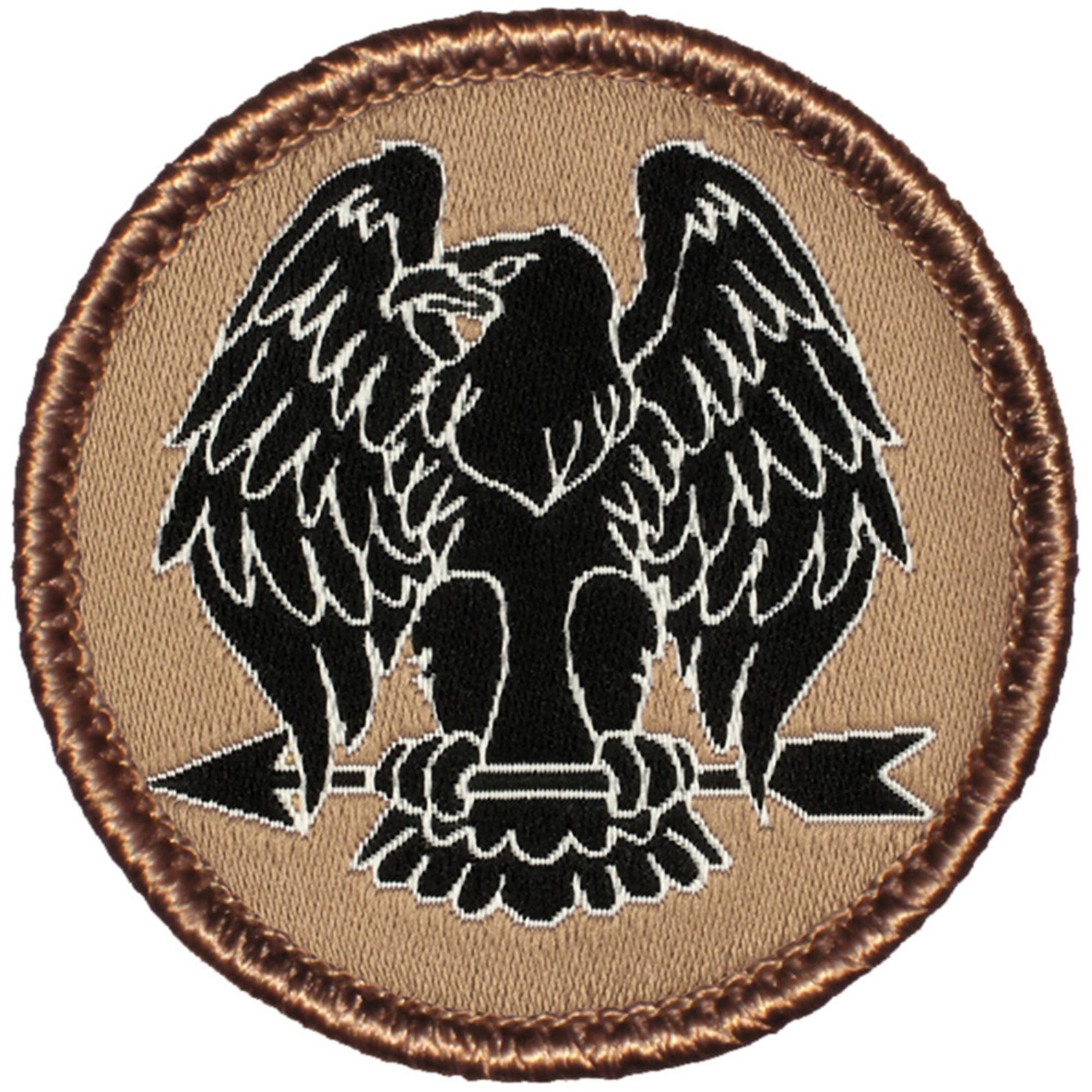 Black Eagle Patch 2 Inch Diameter Woven Patch - Etsy