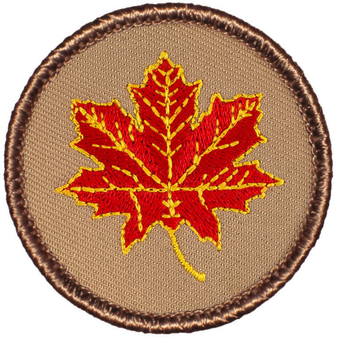 Maple Leaf Patch (N21) - 2 Inch Diameter Embroidered Patch - Etsy