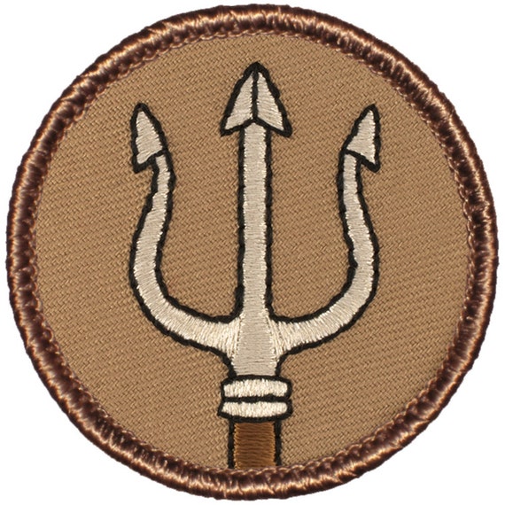 Trident Patch 579 2 Inch Diameter Embroidered Patch | Etsy