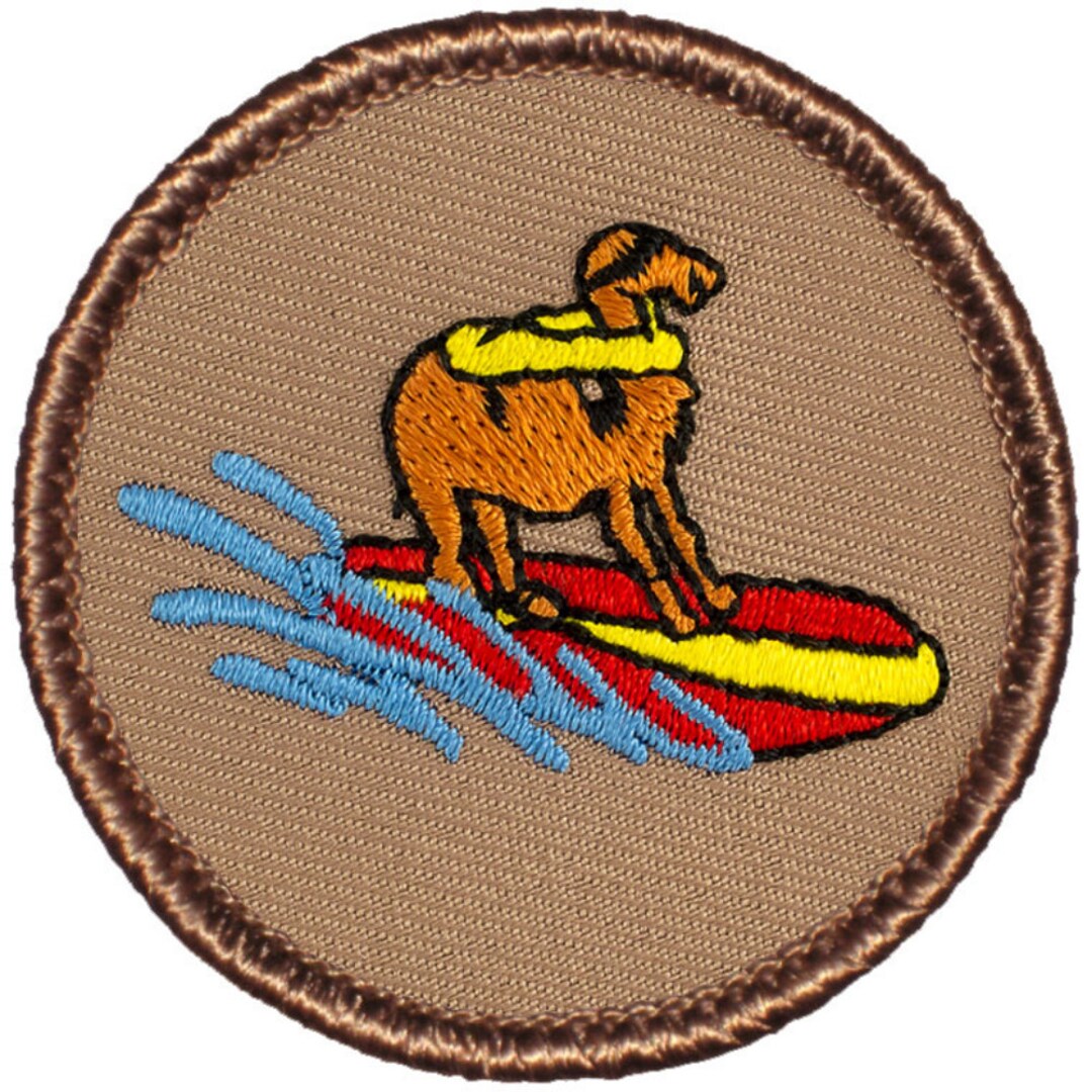 Surfin' Camel (058) Patch - 2 Inch Diameter Embroidered Patch - Etsy