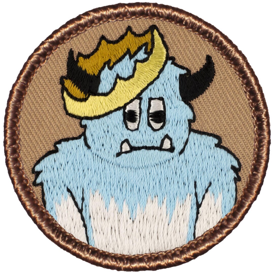 King Yeti Patch - 2 Inch Diameter Embroidered Patch - Etsy