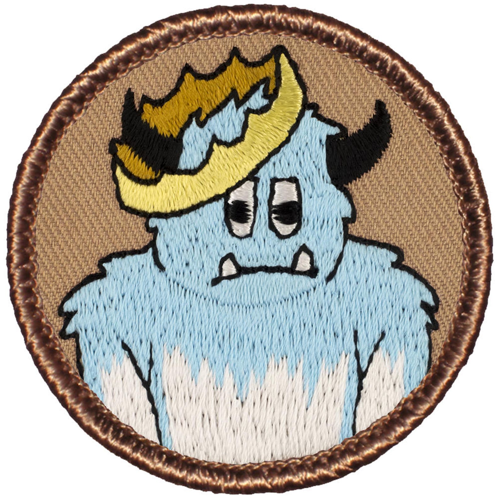 King Yeti Patch - 2 Inch Diameter Embroidered Patch - Etsy