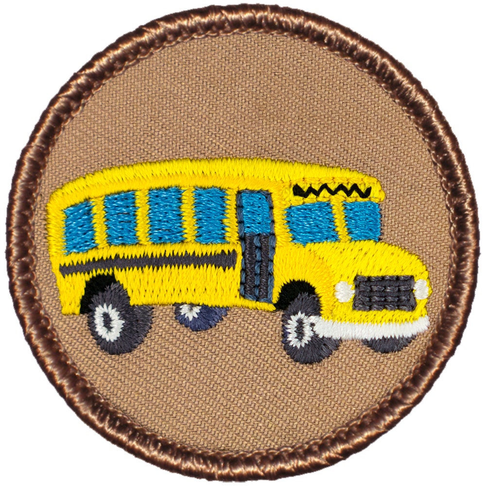 School Bus Patch D17 2 Inch Diameter Embroidered Patch - Etsy