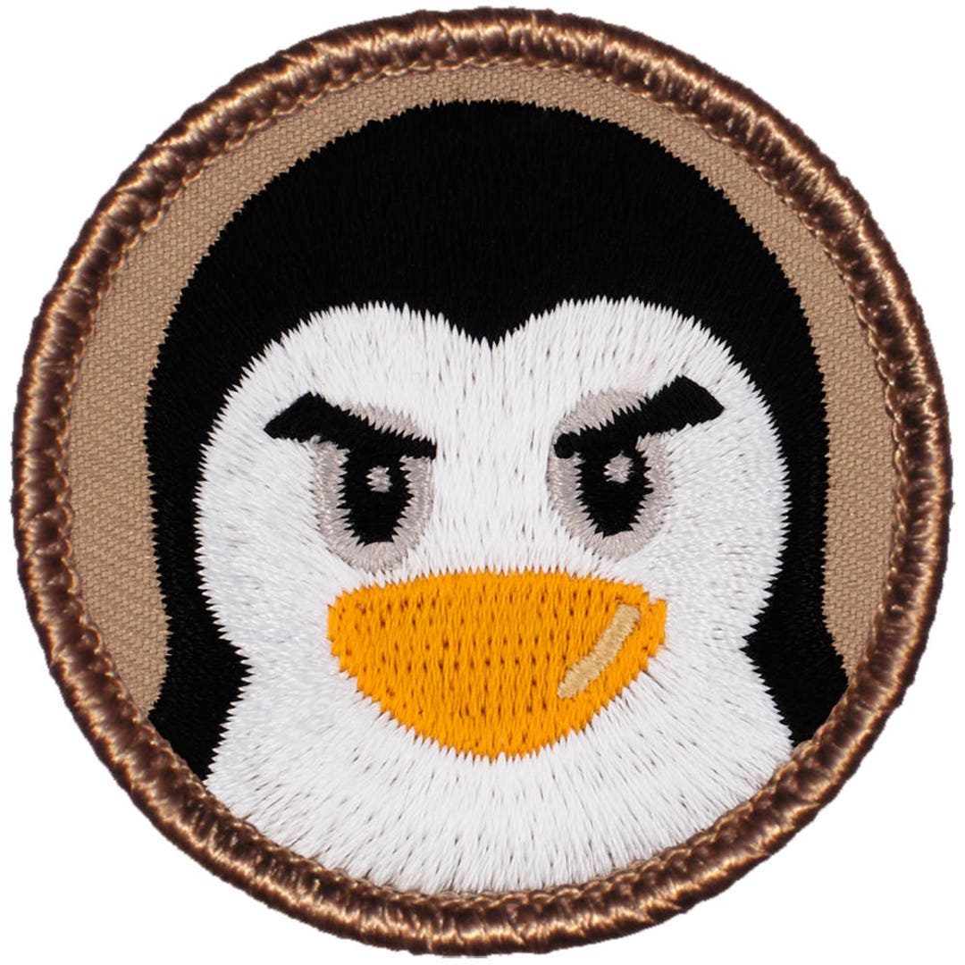 Angry Penguin Patch 2 Inch Diameter Embroidered Patch - Etsy
