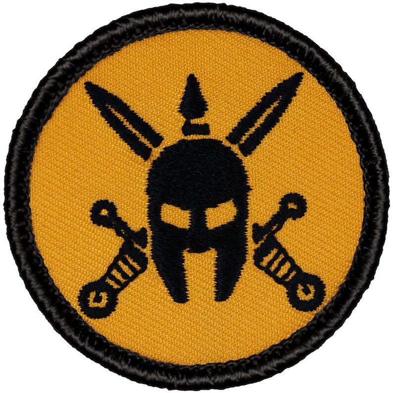 Gladiator Patch 218 2 Inch Diameter Embroidered Patch - Etsy