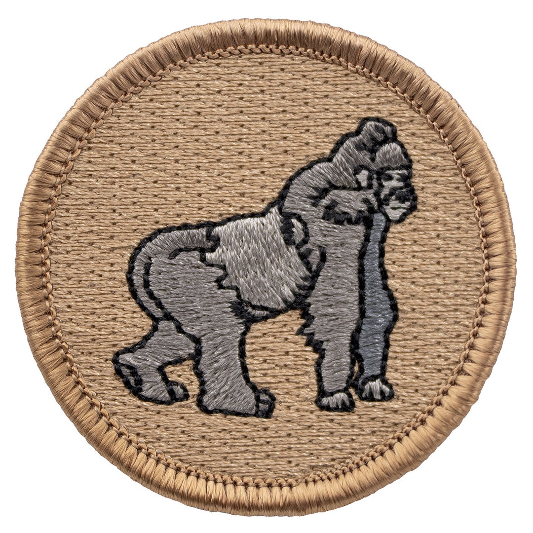 Silverback Gorilla Patch - 2 Inch Diameter Embroidered Patch - Etsy