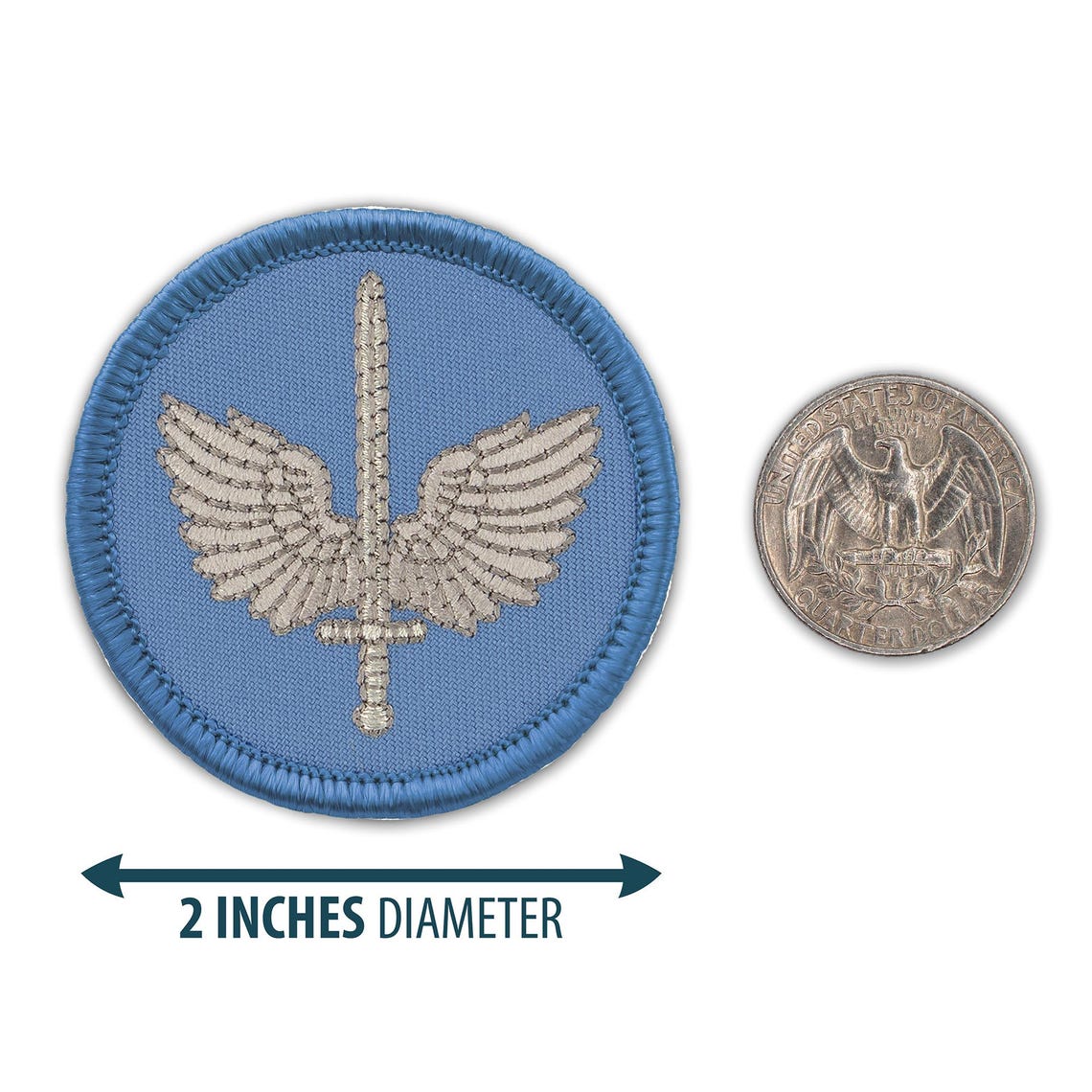 Archangel Patch (blue) - 2 Inch Diameter Embroidered Patch - Etsy
