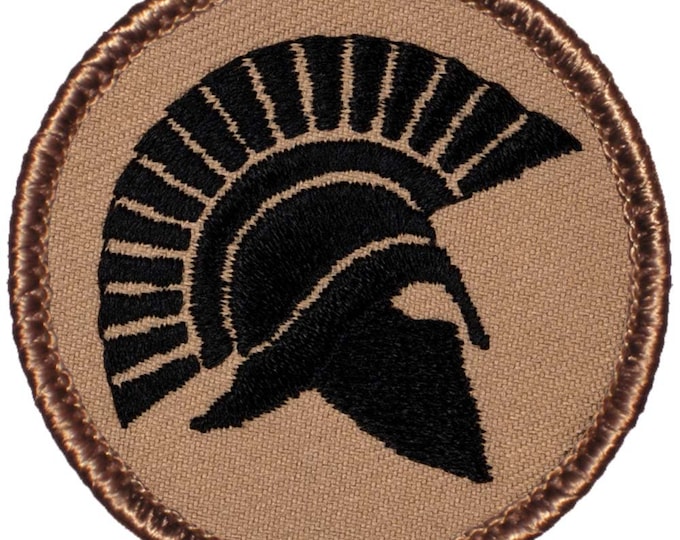 Spartan Helmet Patch 414 2 Inch Diameter Embroidered Patch - Etsy