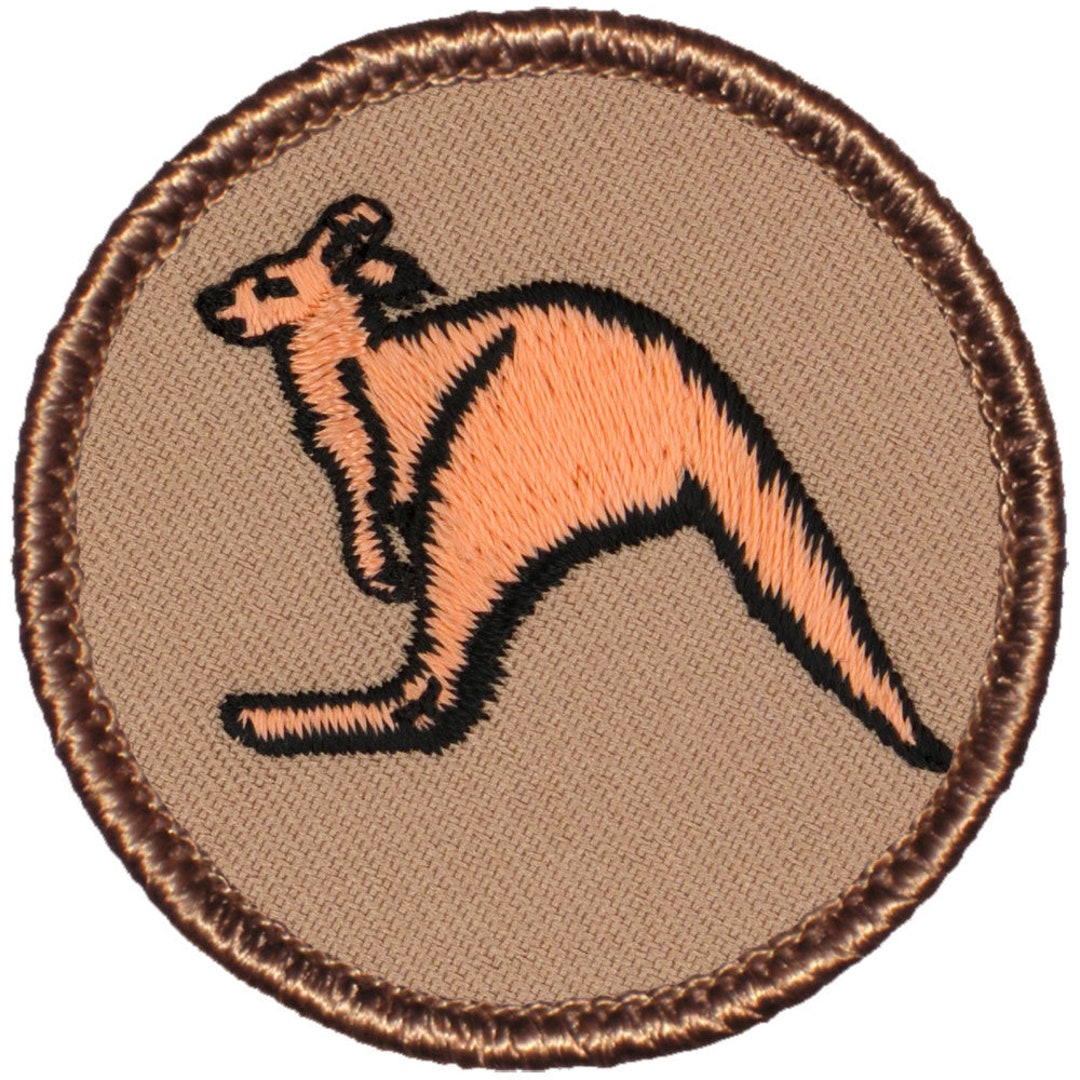 Kangaroo Patch (194) 2 Inch Diameter Embroidered Patch - Etsy