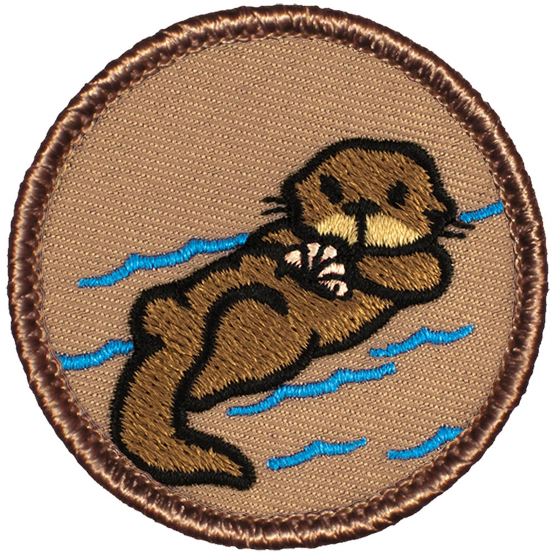 Cartoon Otter Patch 2 Inch Diameter Embroidered Patch - Etsy