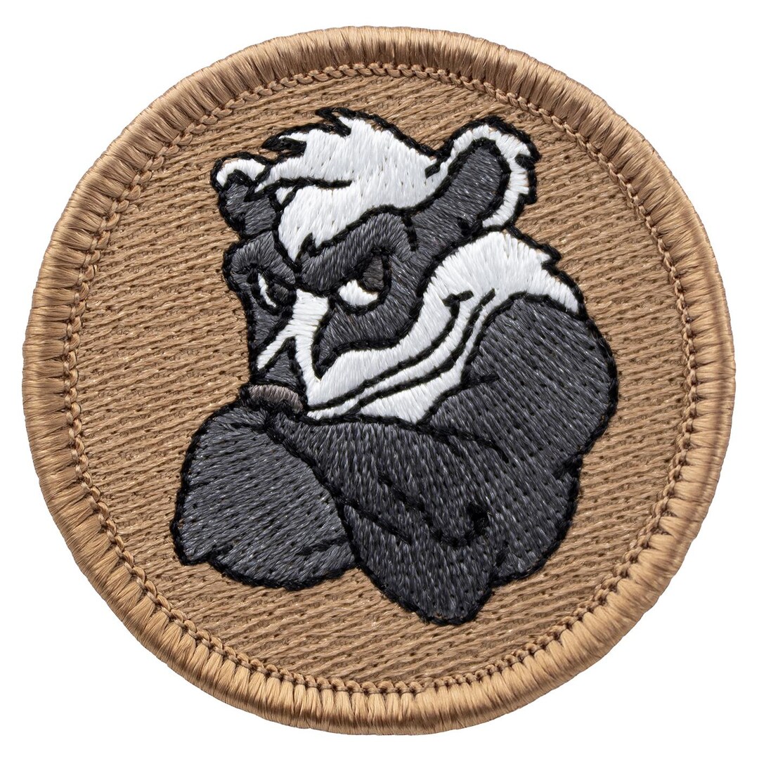 Muscle Badger Patch – 2 Inch Diameter Embroidered Patch - Etsy