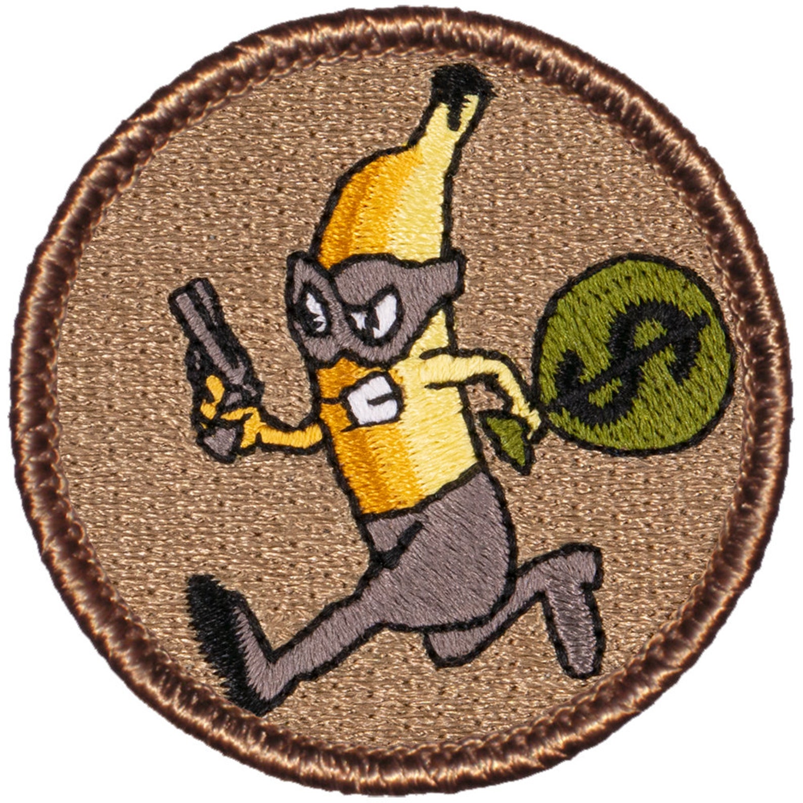 Banana Bandit Patch 2 Inch Diameter Embroidered Patch | Etsy