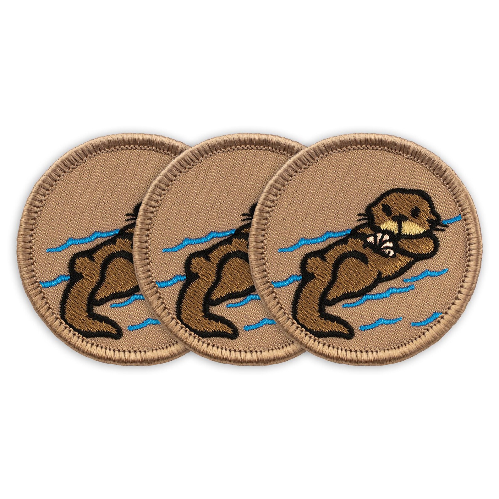 Cartoon Otter Patch – 2 Inch Diameter Embroidered Patch - Etsy