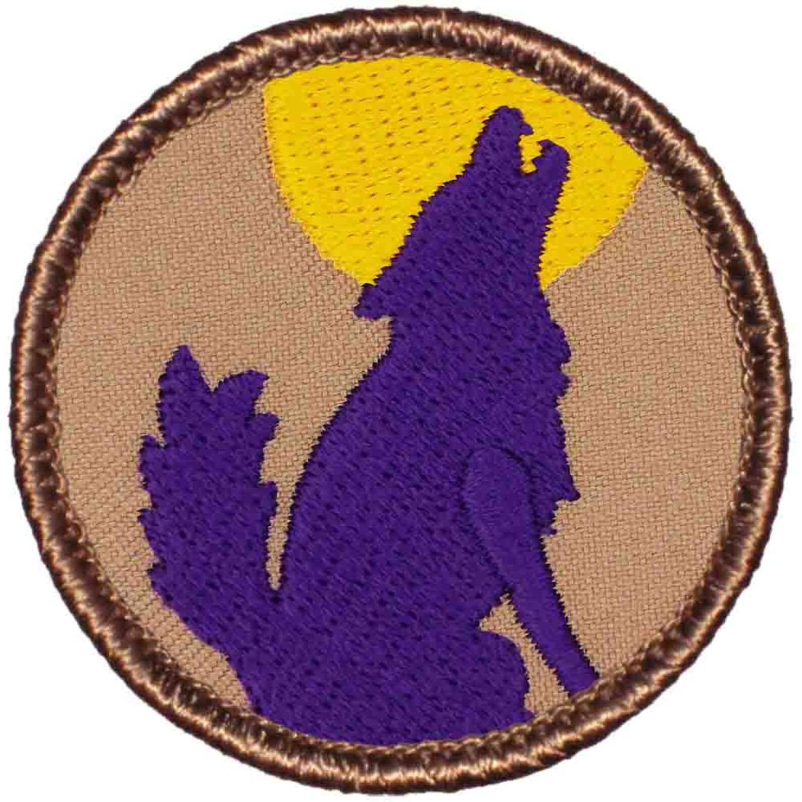 Purple Coyote Patch 2 Inch Diameter Embroidered Patch - Etsy