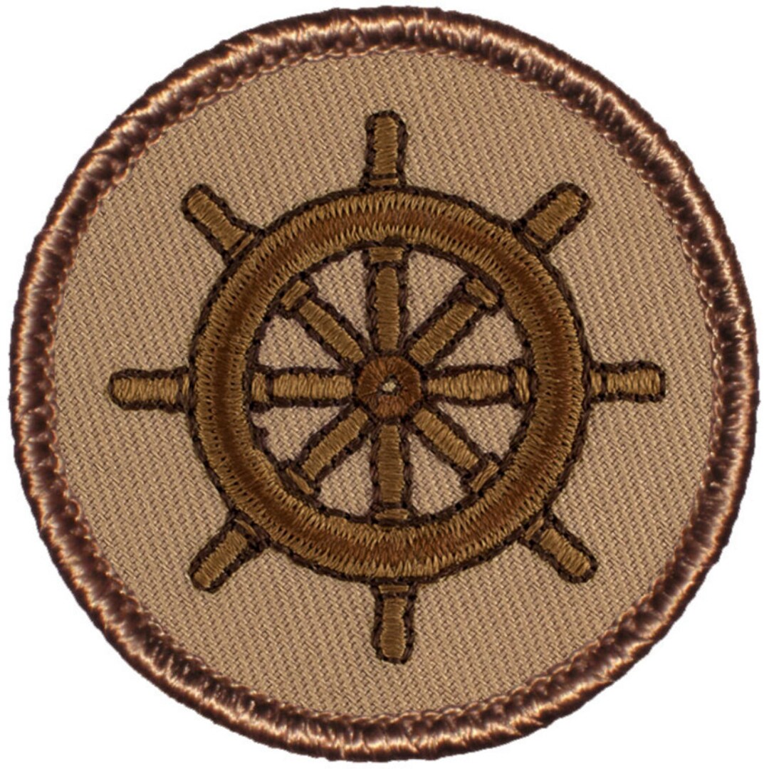 Ship's Wheel Patch 147 2 Inch Diameter Embroidered Patch - Etsy