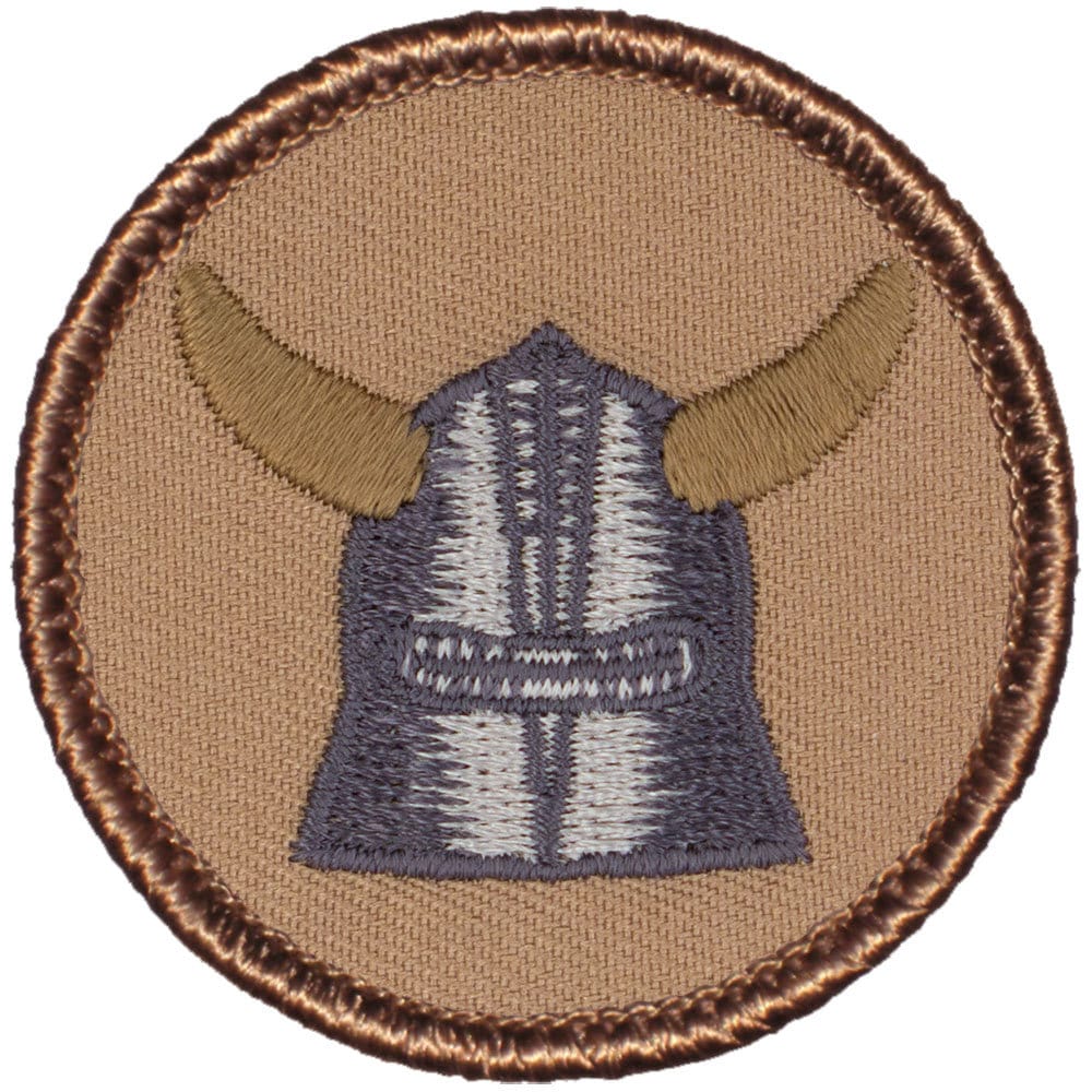 Viking Helmet Patch 2 Inch Diameter Embroidered Patch - Etsy