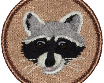 Atomic Raccoon Patch 2 Inch Diameter Embroidered Patch | Etsy