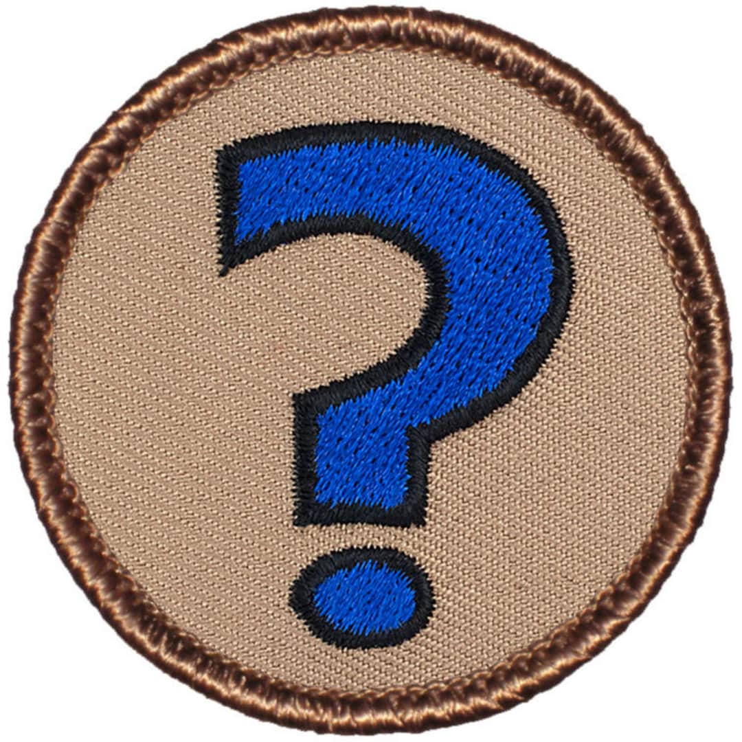 Blue Question Mark Patch 2 Inch Diameter Embroidered Patch - Etsy