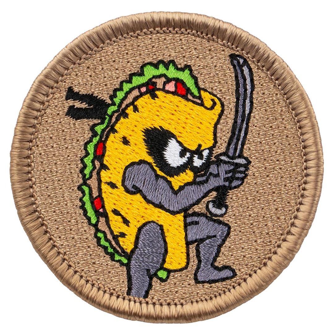 Ninja Taco Patch – 2 Inch Diameter Embroidered Patch - Etsy
