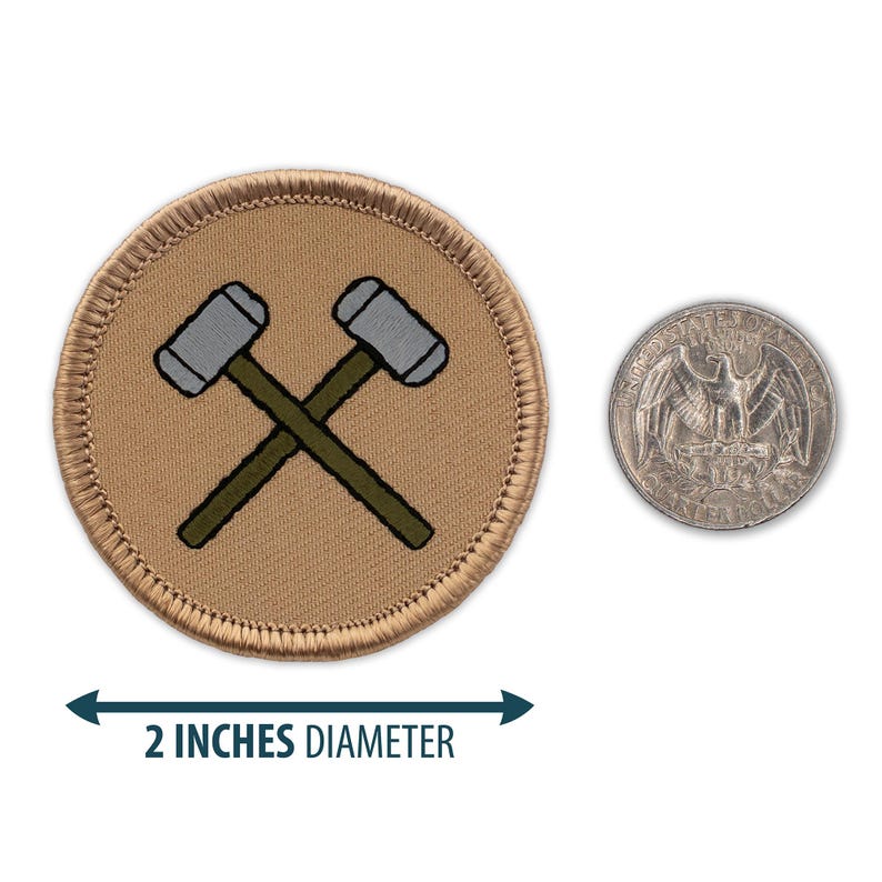 Crossed Sledgehammers Patch (219) 2 Inch Diameter Embroidered Patch - Etsy