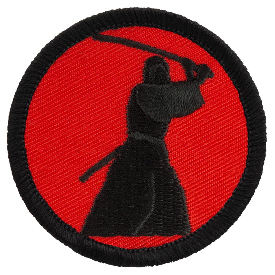 Red & Black Samurai Patch - 2 Inch Diameter Embroidered Patch - Etsy
