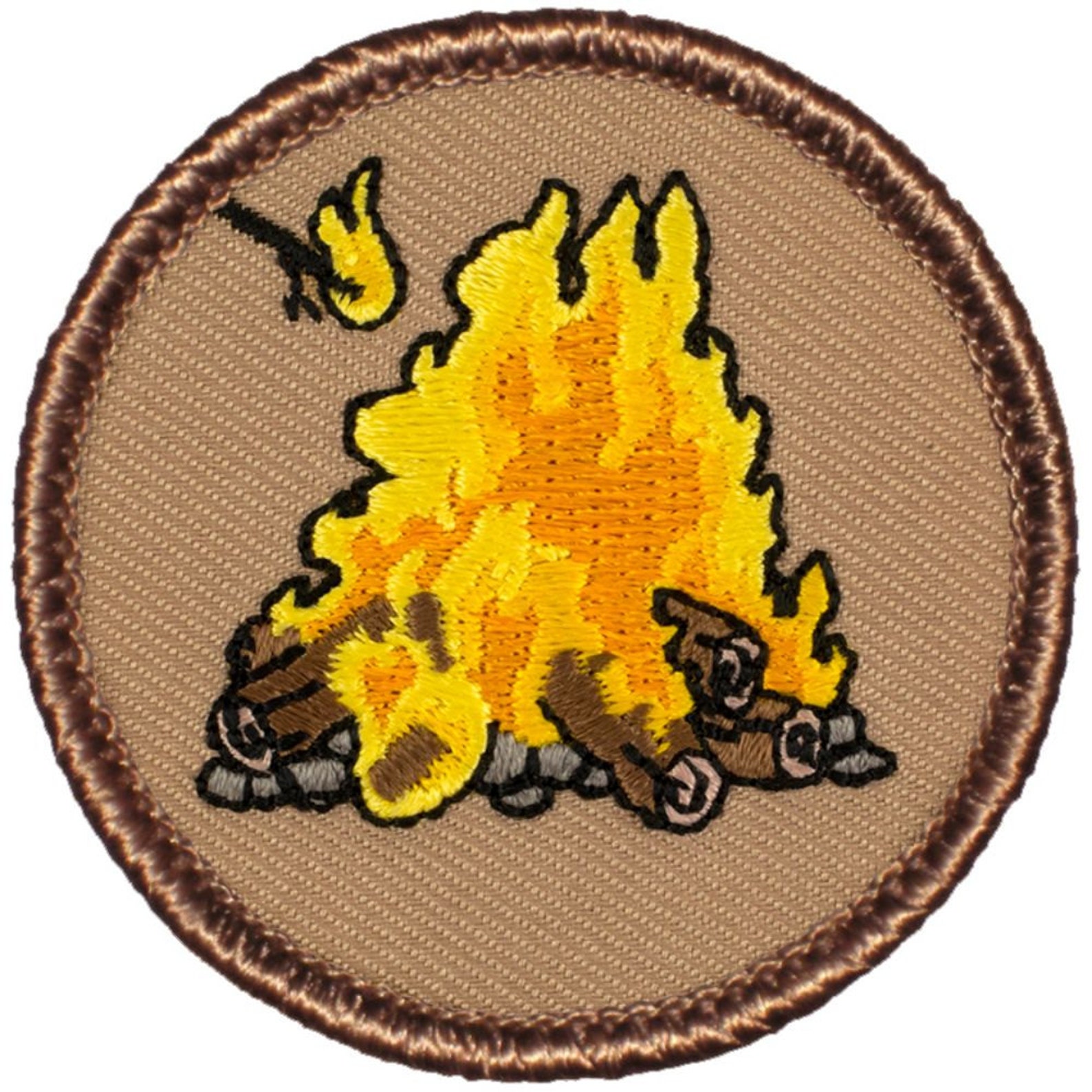 Campfire Patch 2 Inch Diameter Embroidered Patch | Etsy