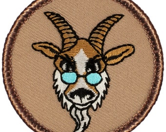 Goat Patch 208 2 Inch Diameter Embroidered Patch | Etsy