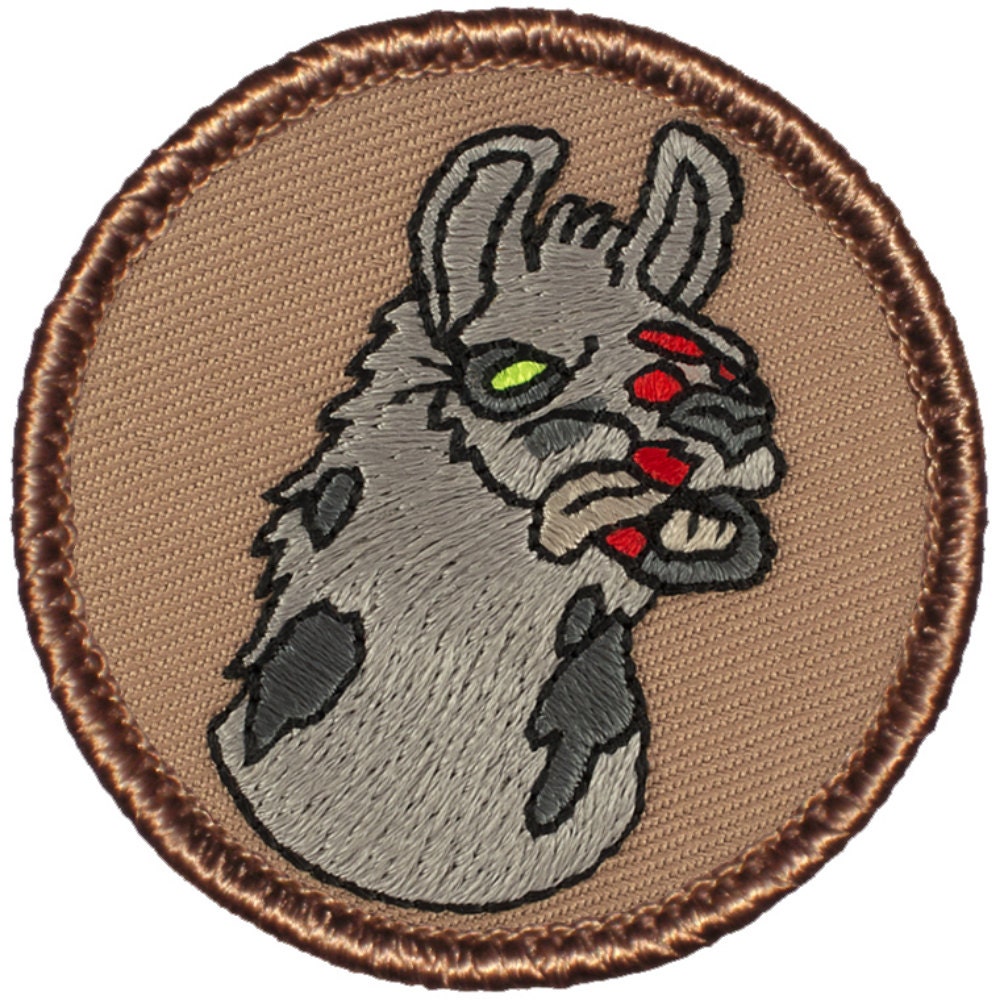 Llama Zombie Patch - 2 Inch Diameter Embroidered Patch - Etsy