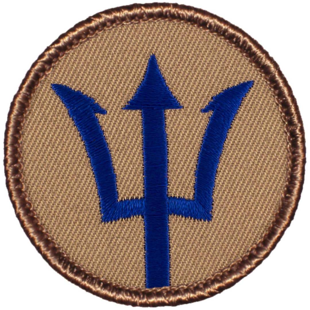 Trident Symbol Patch - 2 Inch Diameter Embroidered Patch - Etsy