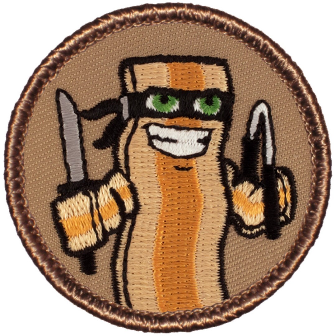 Bacon Ninja Patch 2 Inch Diameter Embroidered Patch - Etsy