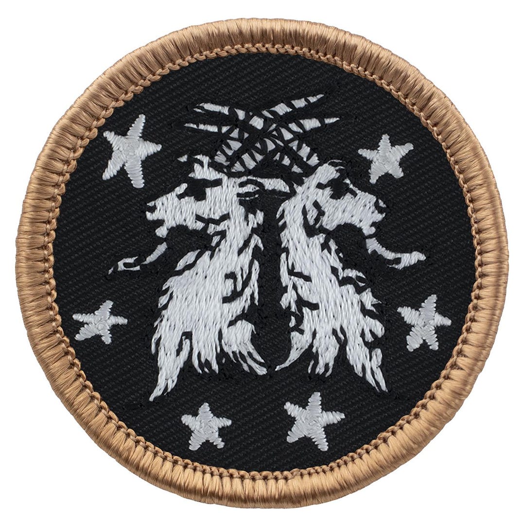 Goat Crest in Space Patch - 2 Inch Diameter Embroidered Patch - Etsy