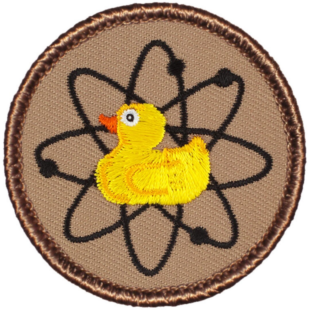 Atomic Duck Patch 2 Inch Diameter Embroidered Patch - Etsy