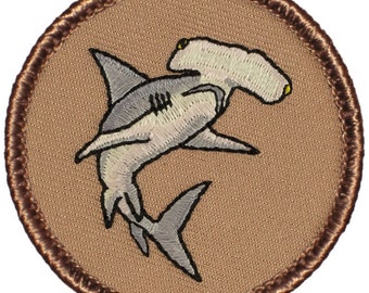 Lightning Shark Patch 2 Inch Diameter Embroidered Patch | Etsy