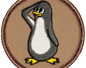 Cartoon Penguin Patch 2 Inch Diameter Embroidered Patch | Etsy
