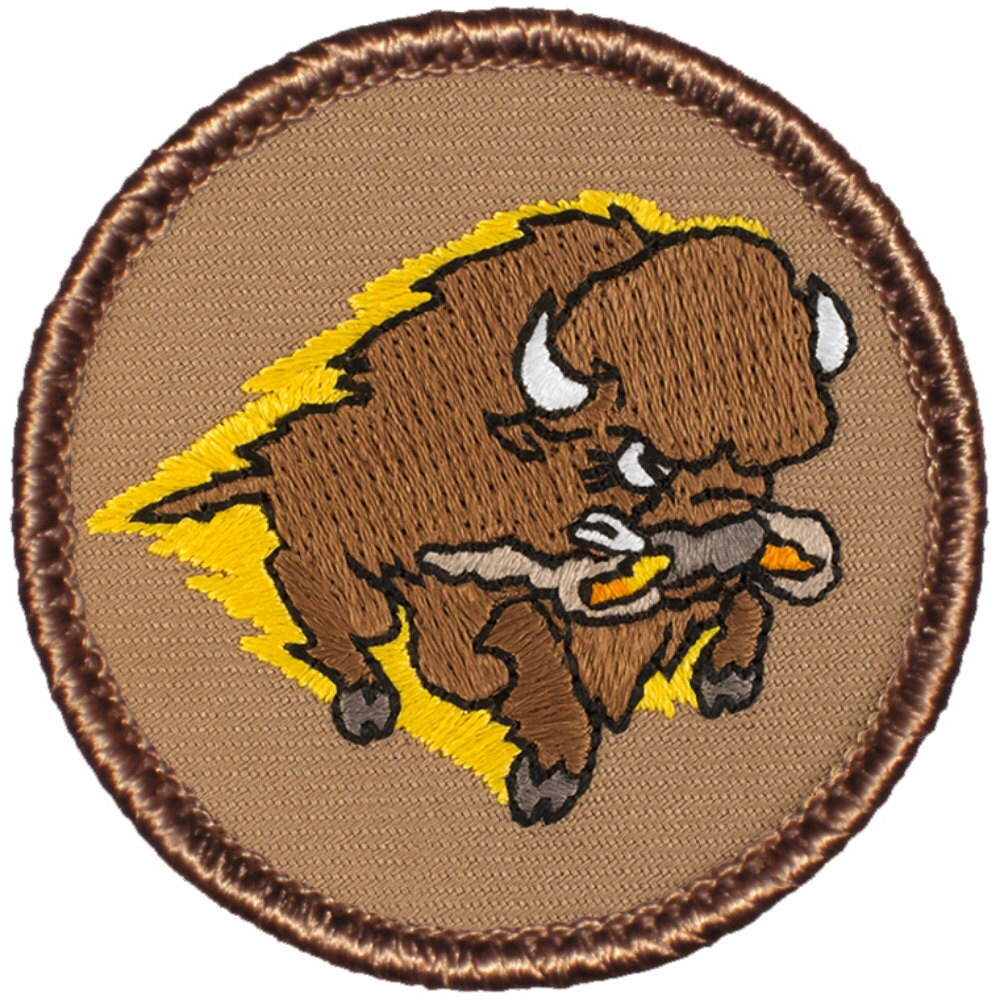 Thunder Buffalo Patch - 2 Inch Diameter Embroidered Patch - Etsy