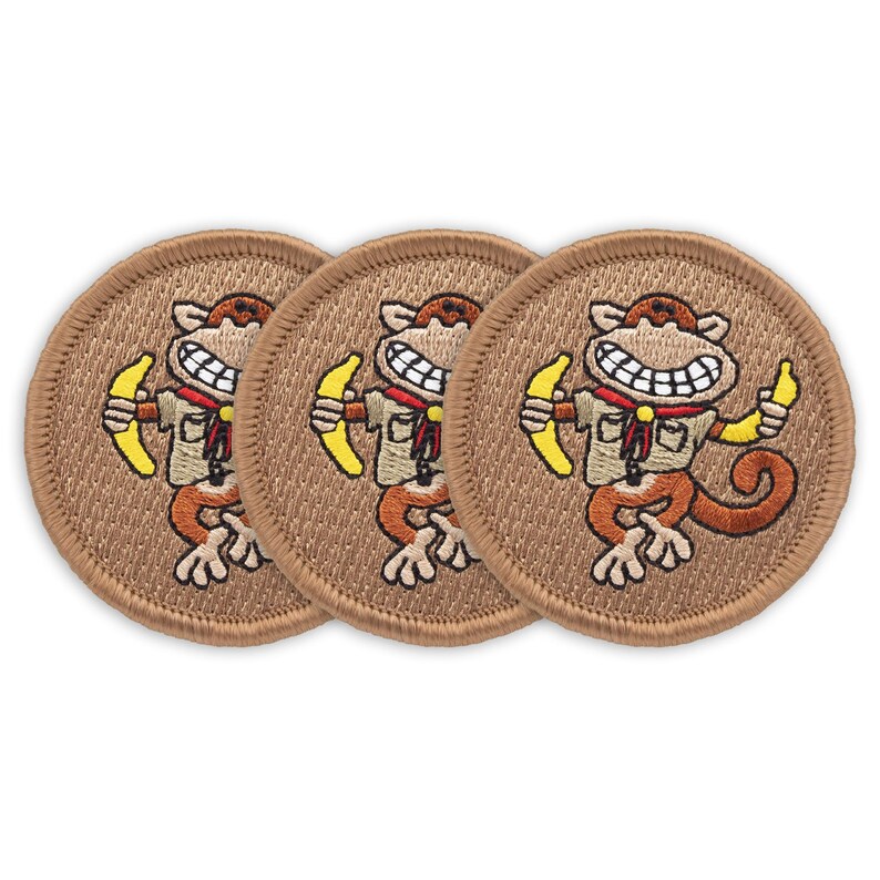 Silly Boy Scout Monkey Patch - 2 Inch Diameter Embroidered Patch - Etsy