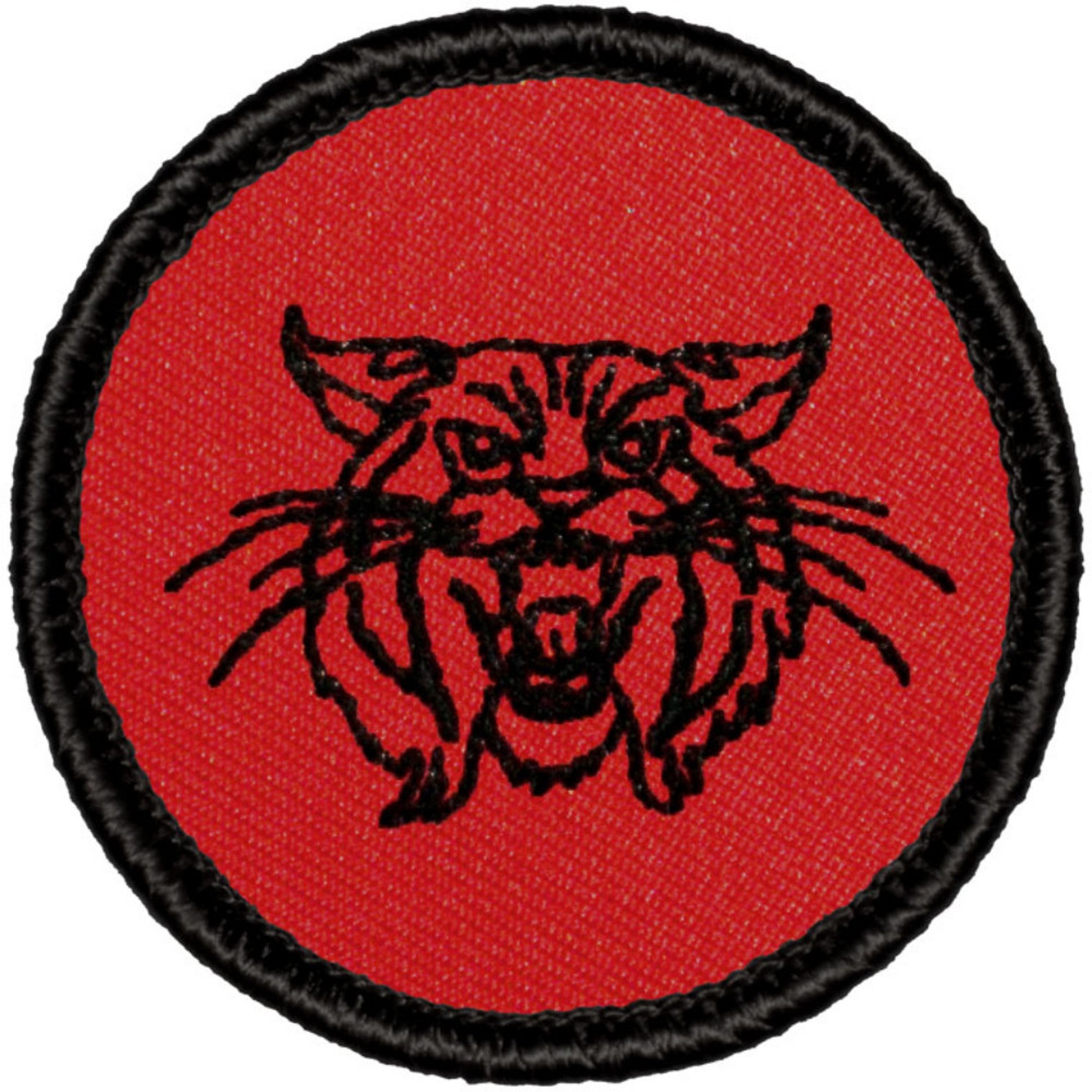 Red & Black Wildcat Patch (198R) 2 Inch Diameter Embroidered Patch - Etsy