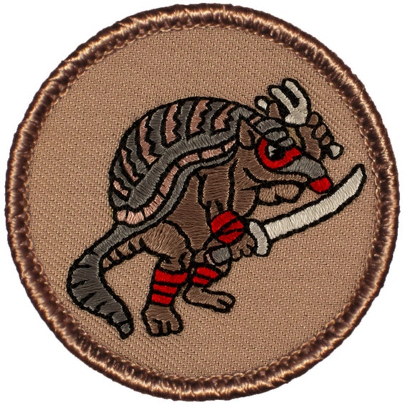 Ninja Armadillo Patch 674 2 Inch Diameter Embroidered Patch | Etsy