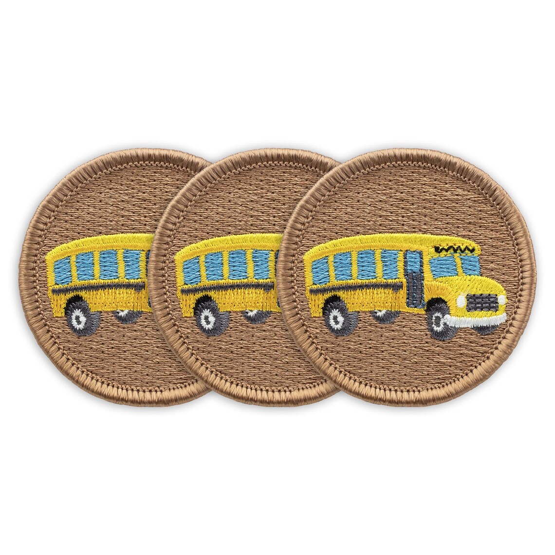 School Bus Patch – 2 Inch Diameter Embroidered Patch - Etsy